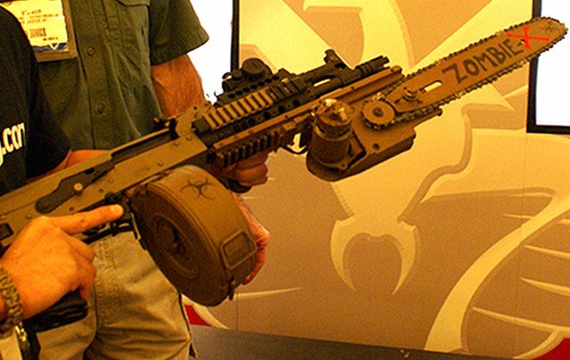 Zombie-Hunting Assault Rifle With Chainsaw Bayonet | Gentlemint