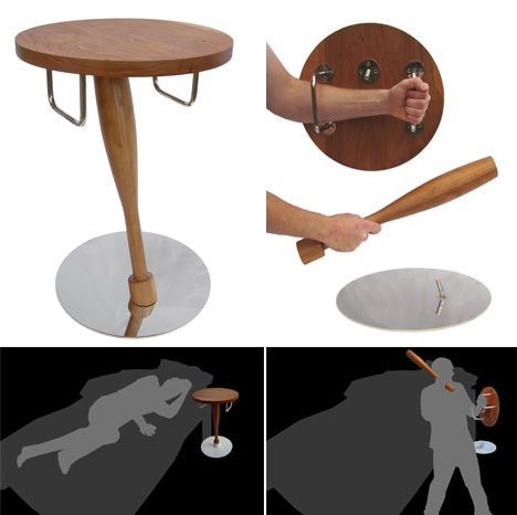 Bat and Shield Night Stand | Gentlemint