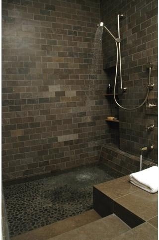 not just a shower...open shower + sunken tub | Gentlemint