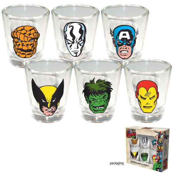 Marvel Comics Shot Glasses | Gentlemint