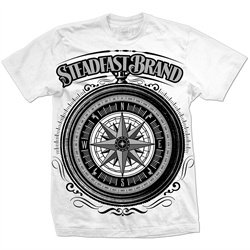 Steampunk Compass by Steadfast Brand Design Men's White Tattoo T Shirt ...