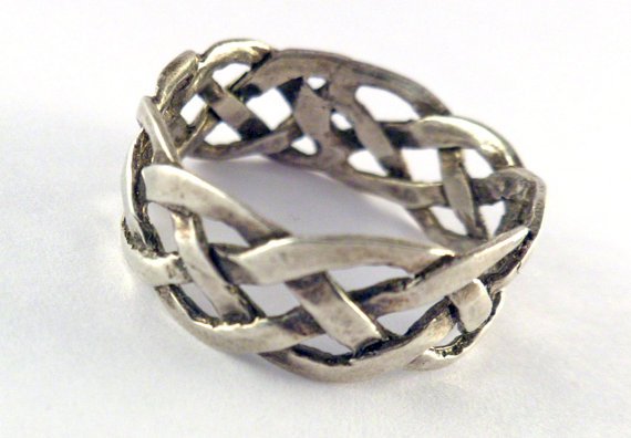 Vintage Mens 9.25 Silver Celtic Weave Ring by DaddyAndMeMagnetics ...