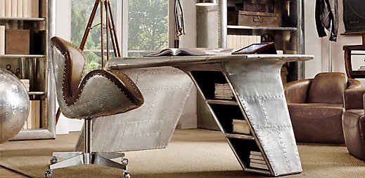 Aviator Wing Desk | Restoration Hardware | Gentlemint