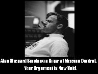 Alan Shepard Smoking a Cigar, | Gentlemint