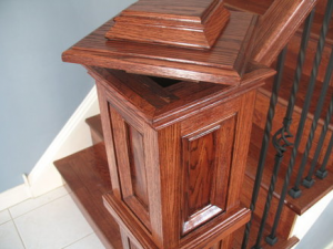 HIdden Compartment in Newel Post | StashVault | Gentlemint