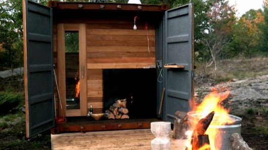 Sauna Box turns an old shipping container into a self-contained steam ...