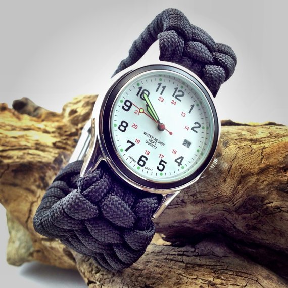 Paracord Watch with Adjustable Shackle by DesignedTurning on Etsy ...