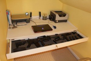 Secret Gun Storage Drawer in Table | Gentlemint