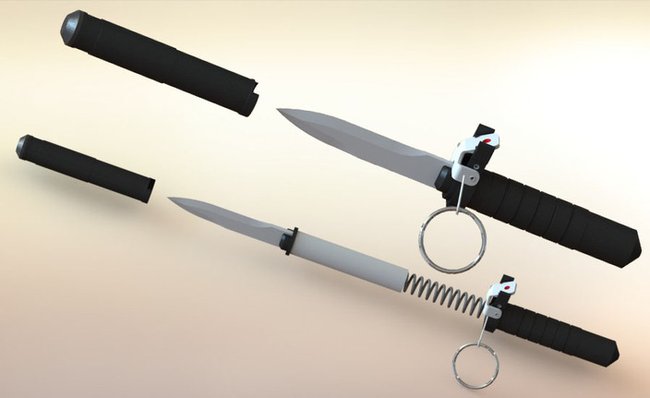 Knife with ballistic capabilities - SolidWorks, STL for 3D, Other - 3D ...