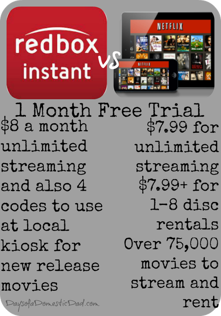 Redbox Instant vs Netflix | Gentlemint