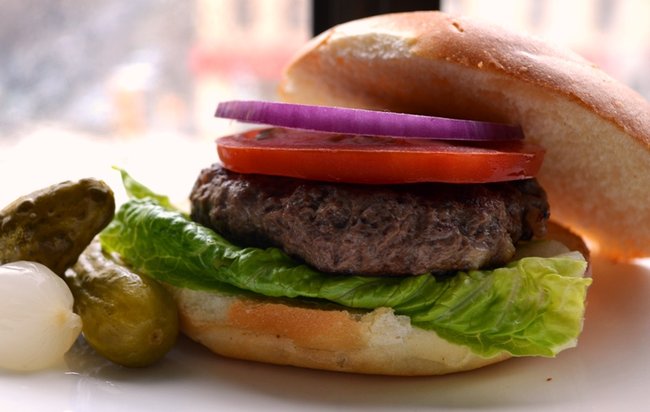 Bacon Ostrich Burger | Gentlemint
