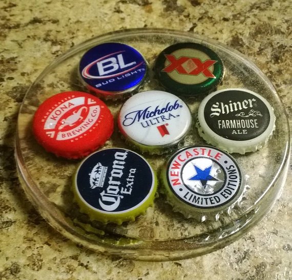 Handmade Bottle Cap Coasters set of 4 | Gentlemint